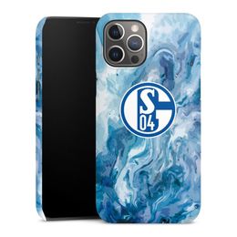 DeinDesign iPhone 12 Pro Max Handy Premium Case Smartphone Handyh&uuml;lle Schutzh&uuml;lle matt Logo Fc Schalke 04 Merchandise Premium Case