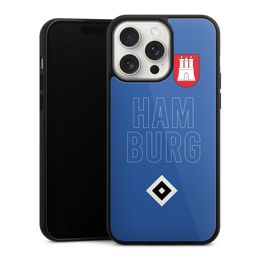 DeinDesign iPhone 15 Pro Max Handy Gallery Case Handyh&uuml;lle 9H Geh&auml;rtetes Glas R&uuml;ckseite H&uuml;lle Official Licensed Product Hamburg Hamburger Sv Gallery Case
