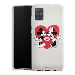 DeinDesign Galaxy A51 Handy Silikon H&uuml;lle Case transparent Handyh&uuml;lle Disney Heart Silikon Case