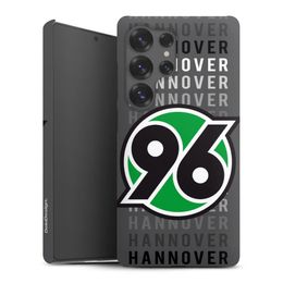 DeinDesign Galaxy S25 Ultra Handy Premium Case Smartphone Handyh&uuml;lle Schutzh&uuml;lle matt H96 Hannover 96 Official Licensed Product Premium Case