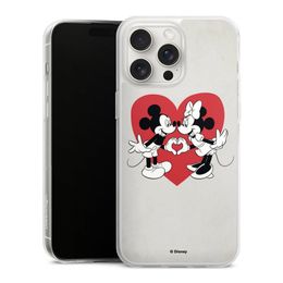 DeinDesign iPhone 15 Pro Max Handy Silikon H&uuml;lle Case transparent Handyh&uuml;lle Disney Heart Silikon Case