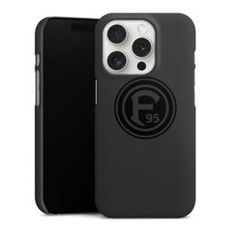 DeinDesign iPhone 15 Pro Handy Premium Case Smartphone Handyh&uuml;lle Schutzh&uuml;lle matt F95 Fortuna D&uuml;sseldorf Logo Premium Case