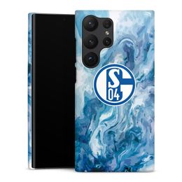DeinDesign Galaxy S23 Ultra Handy Premium Case Smartphone Handyh&uuml;lle Schutzh&uuml;lle gl&auml;nzend Logo Fc Schalke 04 Merchandise Premium Case