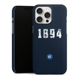 DeinDesign iPhone 15 Pro Max Handy Premium Case Smartphone Handyh&uuml;lle Schutzh&uuml;lle matt Karlsruher Sc Ksc Bundesliga Premium Case