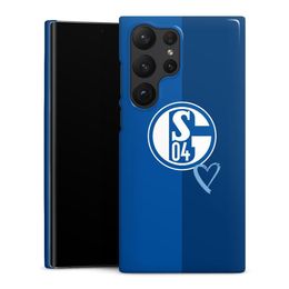 DeinDesign Galaxy S23 Ultra Handy Premium Case Smartphone Handyh&uuml;lle Schutzh&uuml;lle gl&auml;nzend Heart Schalke 04 Fc Schalke 04 Premium Case