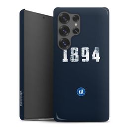 DeinDesign Galaxy S25 Ultra Handy Premium Case Smartphone Handyh&uuml;lle Schutzh&uuml;lle gl&auml;nzend Karlsruher Sc Ksc Bundesliga Premium Case