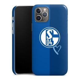 DeinDesign iPhone 12 Pro Handy Premium Case Smartphone Handyh&uuml;lle Schutzh&uuml;lle gl&auml;nzend Heart Schalke 04 Fc Schalke 04 Premium Case
