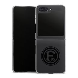 DeinDesign Galaxy Z Flip 5 Handy Hard Case Schutzh&uuml;lle transparent Smartphone Handy H&uuml;lle Fortuna D&uuml;sseldorf Logo F95 Hard Case