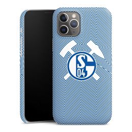 DeinDesign iPhone 12 Pro Handy Premium Case Smartphone Handyh&uuml;lle Schutzh&uuml;lle matt Bundesliga Stripes Fc Schalke 04 Premium Case