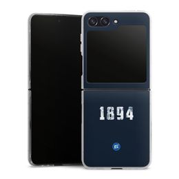 DeinDesign Galaxy Z Flip 5 Handy Hard Case Schutzh&uuml;lle transparent Smartphone Handy H&uuml;lle Ksc Karlsruher Sc Bundesliga Hard Case