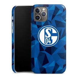DeinDesign iPhone 12 Pro Handy Premium Case Smartphone Handyh&uuml;lle Schutzh&uuml;lle gl&auml;nzend Camouflage Fc Schalke 04 Muster Premium Case