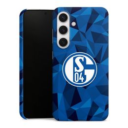 DeinDesign Galaxy S24 Handy Premium Case Smartphone Handyh&uuml;lle Schutzh&uuml;lle matt Camouflage Fc Schalke 04 Muster Premium Case