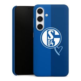 DeinDesign Galaxy S24 Handy Premium Case Smartphone Handyh&uuml;lle Schutzh&uuml;lle matt Heart Schalke 04 Fc Schalke 04 Premium Case