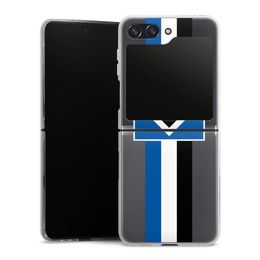 DeinDesign Galaxy Z Flip 5 Handy Hard Case Schutzh&uuml;lle transparent Smartphone Handy H&uuml;lle Hamburger Sv Transparent Hsv Hard Case
