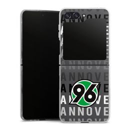 DeinDesign Galaxy Z Flip 5 Handy Hard Case Schutzh&uuml;lle transparent Smartphone Handy H&uuml;lle Official Licensed Product H96 Hannover 96 Hard Case