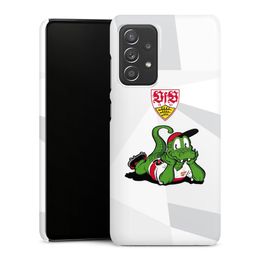 DeinDesign Galaxy A52s 5G Handy Premium Case Smartphone Handyh&uuml;lle Schutzh&uuml;lle gl&auml;nzend Vfb Stuttgart Mascot Official Licensed Product Premium Case