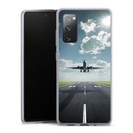DeinDesign Galaxy S20 FE Handy Silikon H&uuml;lle Case transparent Handyh&uuml;lle Urlaub Airplane Wanderlust Silikon Case