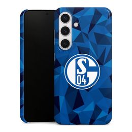 DeinDesign Galaxy S24 Handy Premium Case Smartphone Handyh&uuml;lle Schutzh&uuml;lle gl&auml;nzend Camouflage Fc Schalke 04 Muster Premium Case