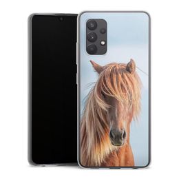 DeinDesign Galaxy A32 4G Handy Silikon H&uuml;lle Case transparent Handyh&uuml;lle Animals Animal Look Horse Silikon Case