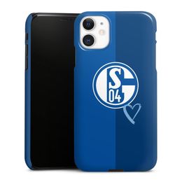 DeinDesign iPhone 11 Handy Premium Case Smartphone Handyh&uuml;lle Schutzh&uuml;lle gl&auml;nzend Fc Schalke 04 Heart Premium Case