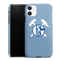 DeinDesign iPhone 11 Handy Premium Case Smartphone Handyh&uuml;lle Schutzh&uuml;lle matt Stripes Fc Schalke 04 Bundesliga Premium Case