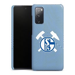 DeinDesign Galaxy S20 FE Handy Premium Case Smartphone Handyh&uuml;lle Schutzh&uuml;lle gl&auml;nzend Fc Schalke 04 Bundesliga Stripes Premium Case