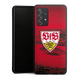 DeinDesign Galaxy A52s 5G Handy Premium Silikon H&uuml;lle Handyh&uuml;lle schwarz Case Vfb Stuttgart Official Licensed Product Stadium Silikon Premium Case