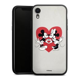 DeinDesign iPhone Xr Handy Premium Silikon H&uuml;lle Handyh&uuml;lle schwarz Case Disney Heart Silikon Premium Case