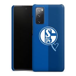 DeinDesign Galaxy S20 FE Handy Premium Case Smartphone Handyh&uuml;lle Schutzh&uuml;lle matt Fc Schalke 04 Heart Premium Case