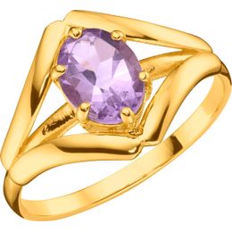 CR&Eacute;ATION L Damen Ring Silber vergoldet 925 Gr&ouml;&szlig;e 16