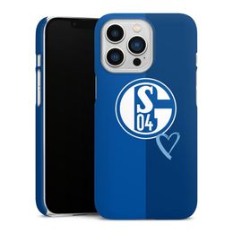 DeinDesign iPhone 13 Pro Handy Premium Case Smartphone Handyh&uuml;lle Schutzh&uuml;lle matt Heart Schalke 04 Fc Schalke 04 Premium Case