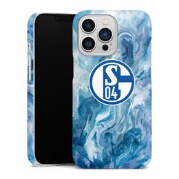 DeinDesign iPhone 13 Pro Handy Premium Case Smartphone Handyh&uuml;lle Schutzh&uuml;lle matt Logo Fc Schalke 04 Merchandise Premium Case