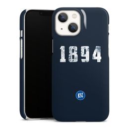 DeinDesign iPhone 13 Mini Handy Premium Case Smartphone Handyh&uuml;lle Schutzh&uuml;lle gl&auml;nzend Karlsruher Sc Ksc Bundesliga Premium Case
