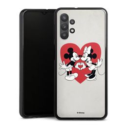 DeinDesign Galaxy A32 5G Handy Silikon H&uuml;lle Case schwarz Handyh&uuml;lle Disney Heart