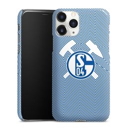 DeinDesign iPhone 11 Pro Handy Premium Case Smartphone Handyh&uuml;lle Schutzh&uuml;lle gl&auml;nzend Fc Schalke 04 Bundesliga Stripes Premium Case