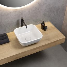 rivea Malie Aufsatzwaschtisch B: 38 H: 16,6 T: 38 cm, mit pflegeleichter Oberfl&auml;che, BR0541WH,
