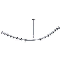 KEUCO Plan Duschvorhangstange, mit Deckenanbindung, 14938010900,