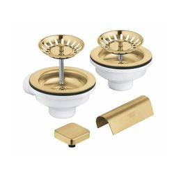 Grohe Universal Ablaufset mit Excenter f&uuml;r 2 Becken, 40999GN0,