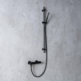 Fortis Brauseset mit Armatur, Metall-Stabhandbrause, Brausestange, Brauseschlauch, 7851100MB+50129TTMB+53162150MB+15504MB,
