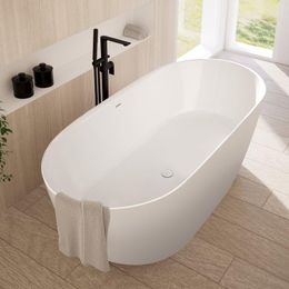 rivea Malie freistehende Badewanne L: 180 B: 81 H: 60 cm, mit pflegeleichter Oberfl&auml;che, BR0573WM,
