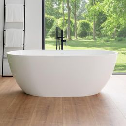 rivea Malie freistehende Badewanne L: 180 B: 81 H: 60 cm, mit pflegeleichter Oberfl&auml;che, BR0573WH,
