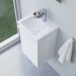 Villeroy & Boch Villeroy & Boch Subway 3.0 Handwaschbecken, evineo ineo4 Unterschrank B: 37 cm, 1 T&uuml;r links, mit Griff,, 437037R1+BE0804WM,