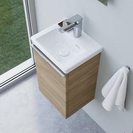 Villeroy & Boch Villeroy & Boch Subway 3.0 Handwaschbecken, evineo ineo4 Unterschrank B: 37 cm, 1 Tür rechts, mit Griff,, 43703701+BE0805OA,