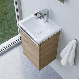Villeroy & Boch Villeroy & Boch Subway 3.0 Handwaschbecken, evineo ineo4 Unterschrank B: 37 cm, 1 Tür links, mit Griff,, 437037RW+BE0804OA,