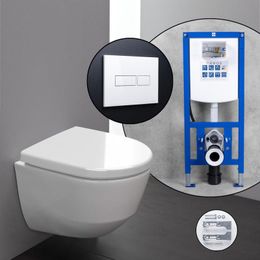 Laufen Pro Compact Komplett-SET Wand-WC mit neeos Vorwandelement,, H8209654000001+16601WH#SET,