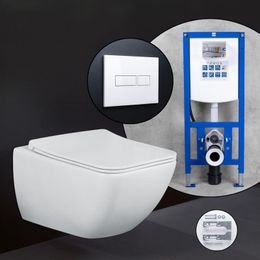 Villeroy & Boch Villeroy & Boch Venticello Komplett-SET Wand-WC mit neeos Vorwandelement,, 4611RLR1+16601WH#SET,