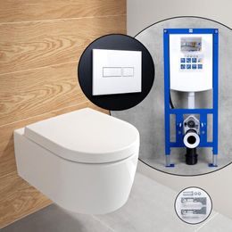 Villeroy & Boch Villeroy & Boch Embrace Komplett-SET Wand-WC mit neeos Vorwandelement,, 5C24R0R1+16601WH#SET,