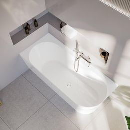 evineo ineo7 Eck-Badewanne L: 170 B: 75 H: 59 cm, Raumecke links, BE4045WH,