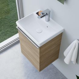 Villeroy & Boch Villeroy & Boch Avento Handwaschbecken, evineo ineo4 Unterschrank B: 45 cm, 1 T&uuml;r links, mit Griff,, 735845RW+BE0802OA,
