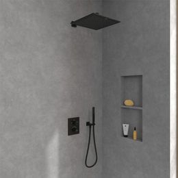 Villeroy & Boch Villeroy & Boch Universal Duschsystem, mit Thermostat und eckiger Kopfbrause, TVD000653000K5#SET1,